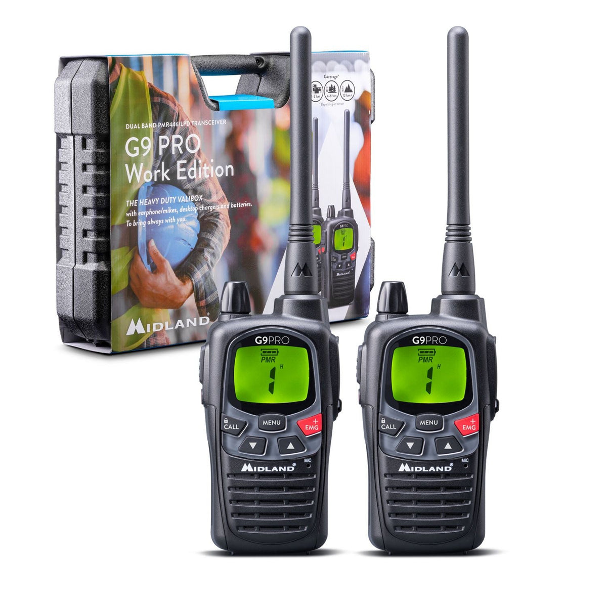 Radio G9 PRO VALIBOX 2 RADIOS, portée 12 km, autonomie 18 h – Welkit